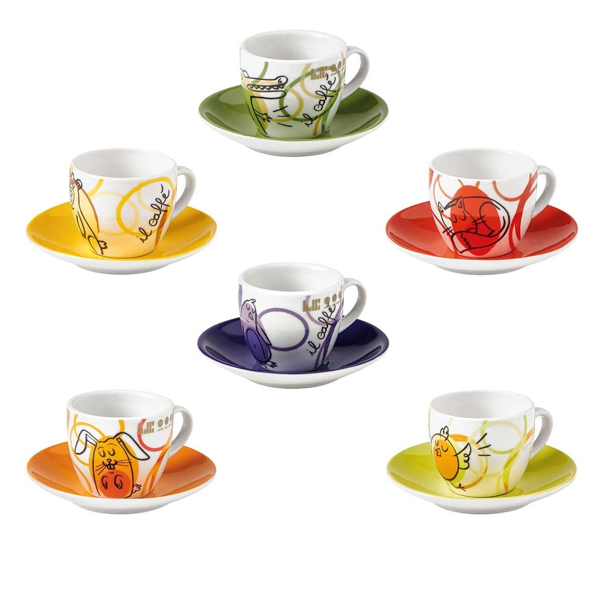 L ALLEGRA ΣΕΤ 6 ΤΕΜ. ΦΛΥΤΖΑΝΙΑ ΚΑΦΕ ΠΟΡΣΕΛ