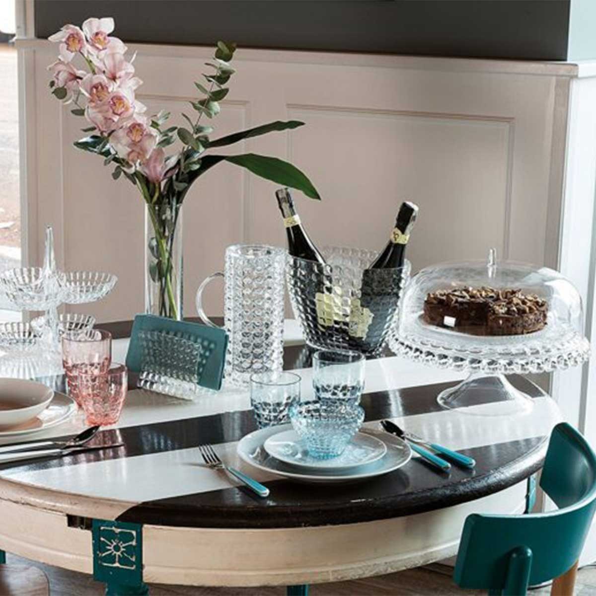 TIFFANY ΠΟΤΗΡΙ ΣΩΛΗΝΑ 510ML ΜΠΕΖ ΔΙΑΦΑΝΟ ΑΚΡΥΛΙΚΟ