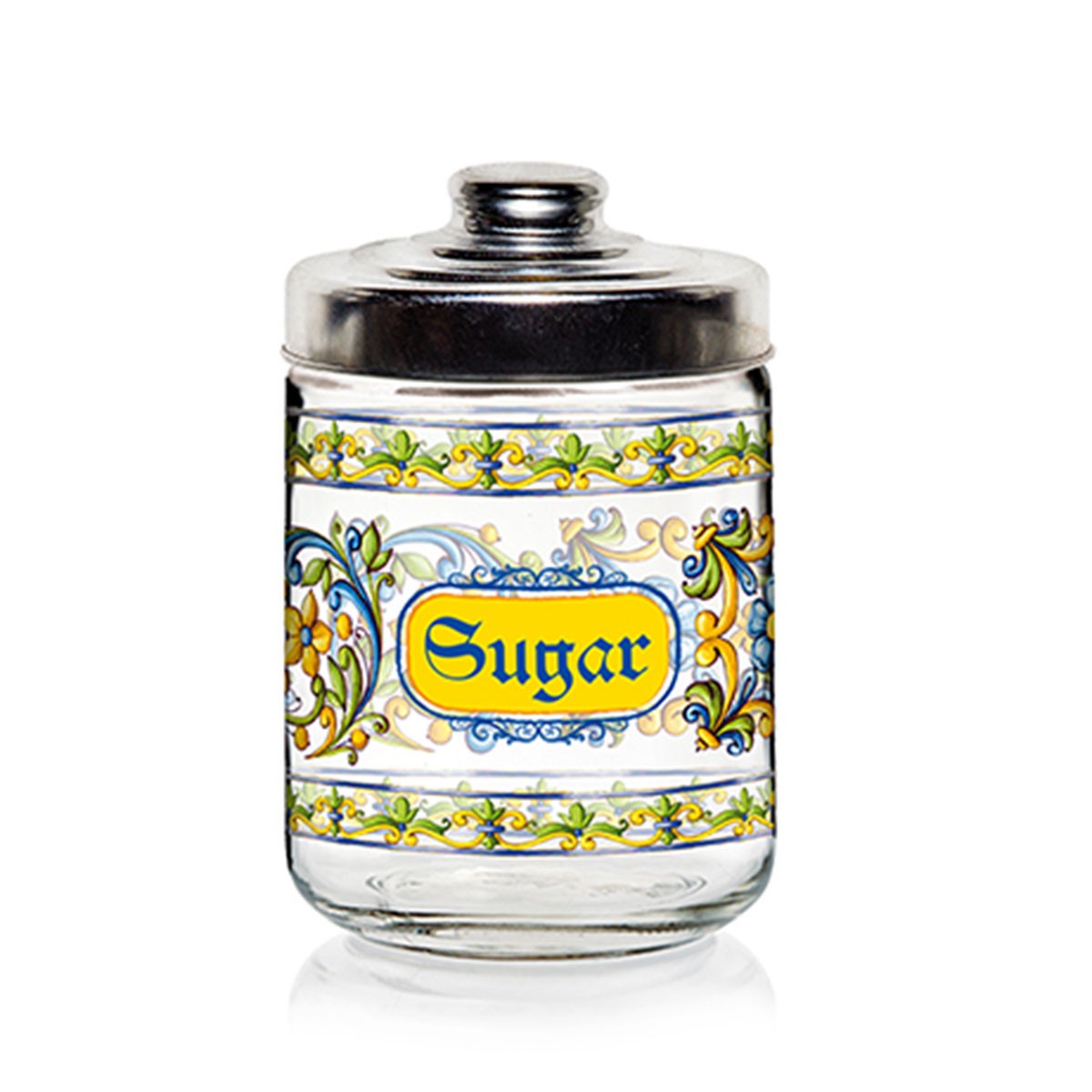 SICILY SUGAR JAR 800ML ALLUMIN. LID