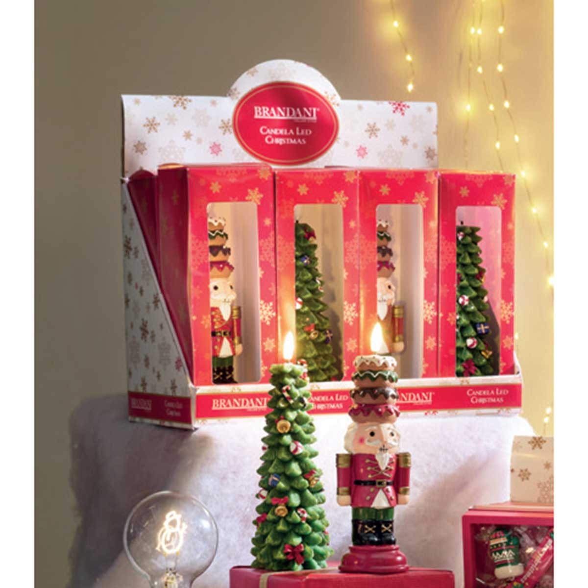 ΚΕΡΙ LED NUTCRACKER/CHRISTM. TREE ΣΕ DISPLAY