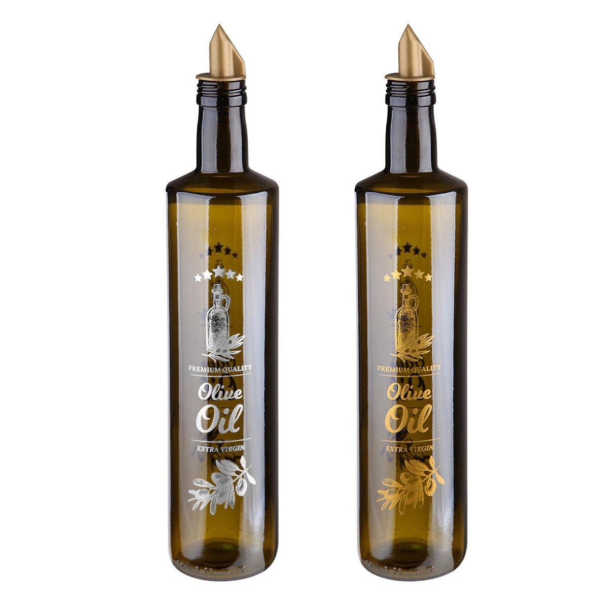 PREMIUM ΜΠΟΥΚΑΛΙ ΛΑΔΙΟΥ 750ML 2 ΣΧΕΔΙΑ ΓΥΑΛΙΝΟ