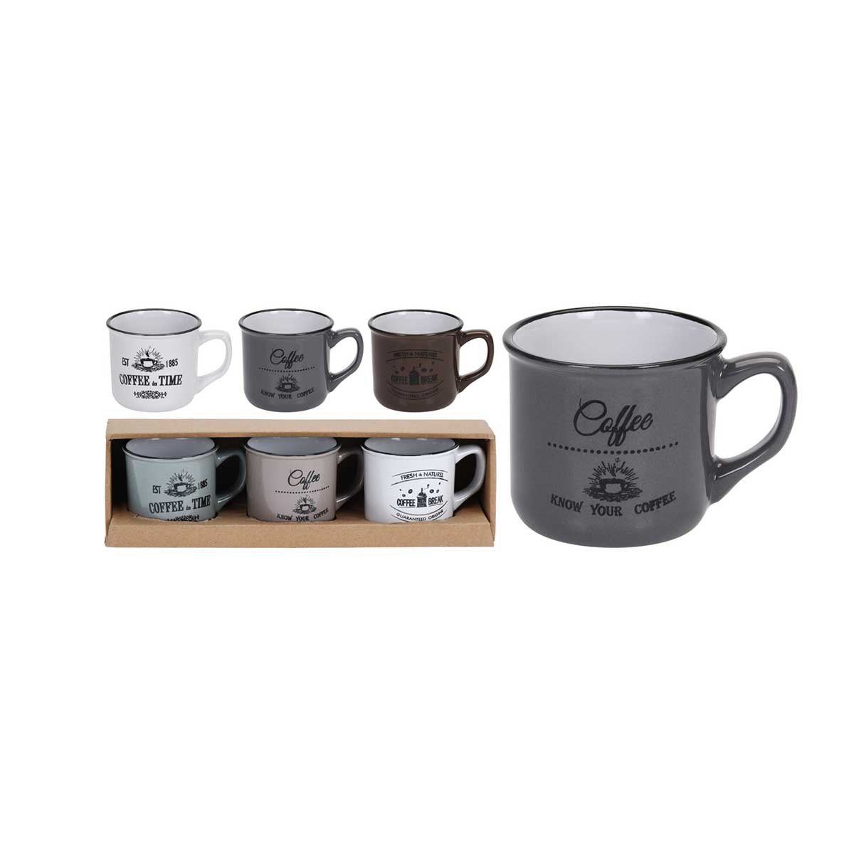 COFFEE ΤΙΜΕ ΣΕΤ 3ΤΕΜ ΦΛΥΤΖΑΝΙ 180ML 2 ΣΧ ΚΕΡΑΜΙΚΗ
