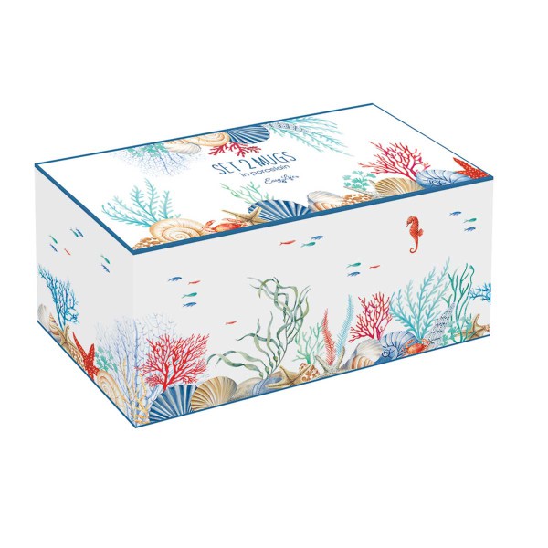 SEA BREEZE 2PCS PORCELAIN MUG 350ML SET