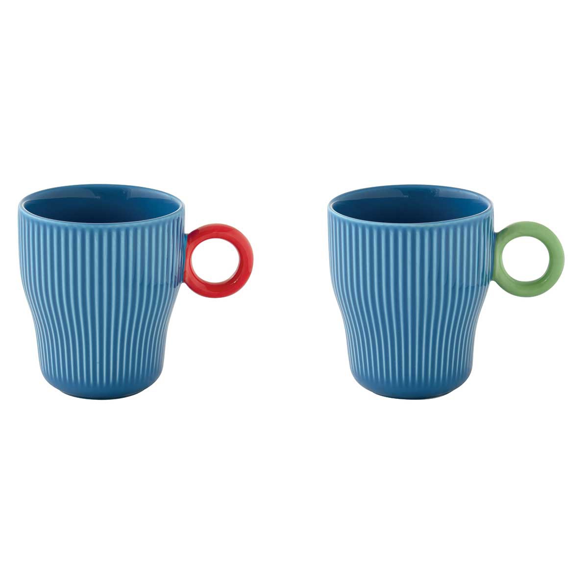 TWIST&MATCH BLUE 2PCS PORCELAIN MUG 300ML SET