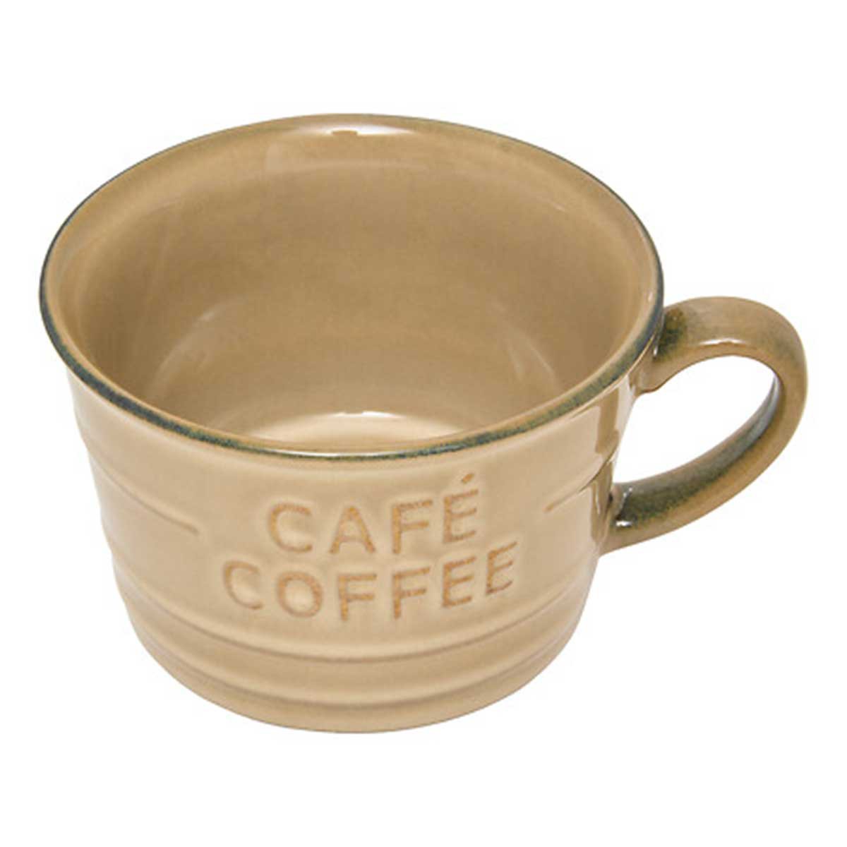 COFFEE JUMBO CUP BEIGE 260ML FAIENCE